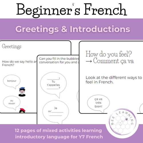 French Greetings & Introductions – Bienvenue Beginner Unit | TPT
