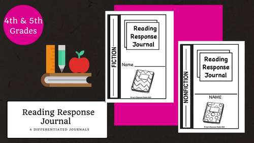 Fiction and Nonfiction Reading Response Differentiated Journal 4th and ...