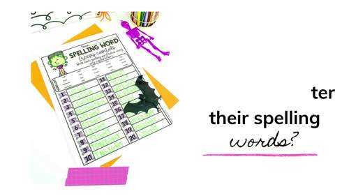 October word work Editable spelling activities for any list Editable ...