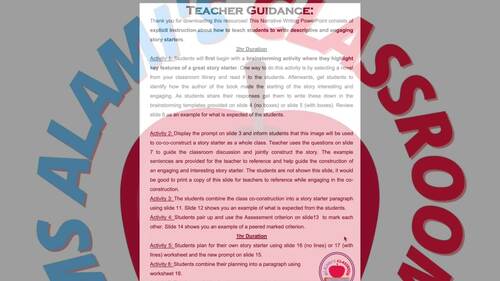 Complete Guide to Teaching Creative Narrative Writing Story Starter
