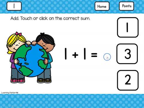 Add Doubles and Doubles Plus 1 Earth Day Google Classroom | TPT