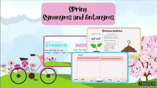 Spring Synonyms and Antonyms - Interactive PowerPoint Activity | TPT