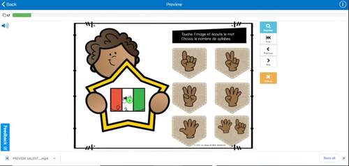 French Boom Cards compter les syllabes: St. Patrick's Day Edition