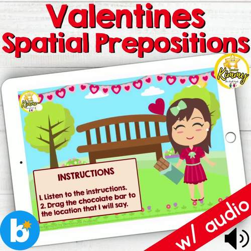 Valentines Spatial Prepositions Following Instructions Boom Cards
