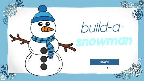 Digital Build-a-Snowman Activities by The Autism Helper | TPT