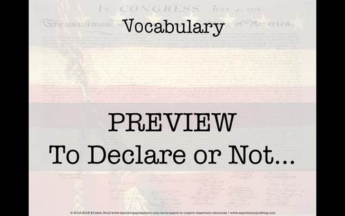 American Revolution: To Declare or Not to Declare PowerPoint | TpT