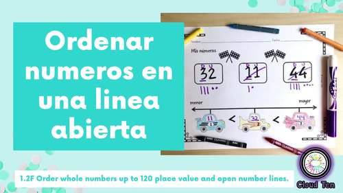 Ordenar números en una linea abierta by Cloud Ten | TPT