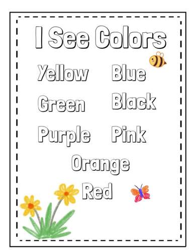 Color Word Practice Pack by A Forever Foundation | TPT