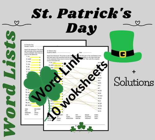 St. Patrick's Day Word Link: Interactive Vocabulary Challenge Pack
