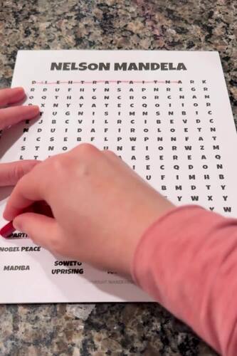 Nelson Mandela Biography Word Search Puzzle Worksheet Activity | TPT