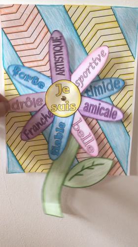 Je Suis Fleur project - French Adjective and describing word project