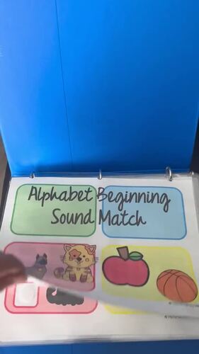 Alphabet Beginning Sounds Matching Book by Materials Made By Mrs. M