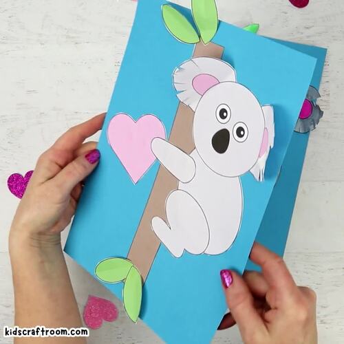 Cute Koala Craft - Valentine Craft - Australia Day Craft by Kids Craft Room