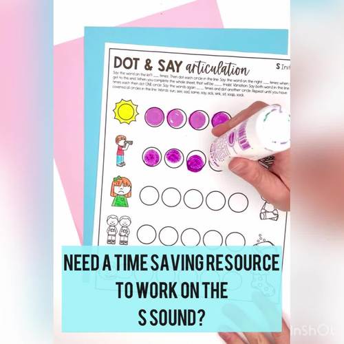 S Sound Articulation Activities for Speech Therapy by PlayingSpeech