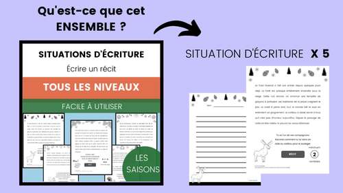 Ensemble Situations Écriture Écrire un Récit Les Saisons | TPT