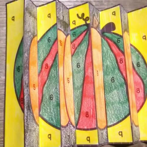 Fruit Themed Addition Agamograph Craft by The Connett Connection