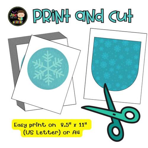 Winter Bulletin Board Kit December Snow Door Decor EDITABLE by JNC with Art