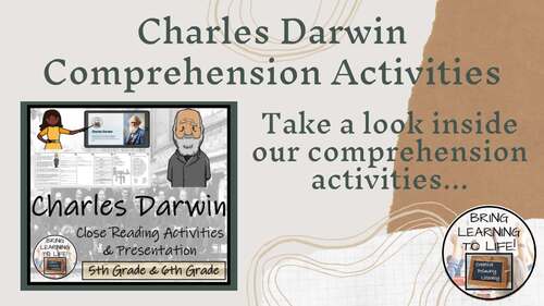 Charles Darwin Close Reading Comprehension Activities | 5th Grade & 6th ...