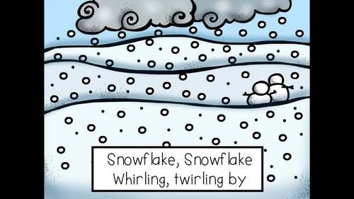Winter Snowflake Song / Poem & Video | Kindergarten & 1st | 5 Winter ...