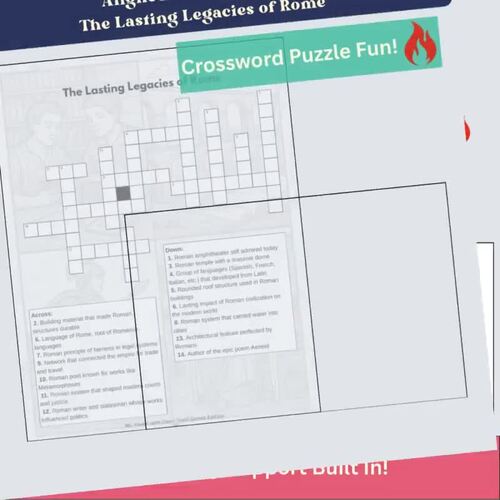 Legacies of Roman Culture Puzzle Pack (HSS 7.8.6) by Ms Koven with Class