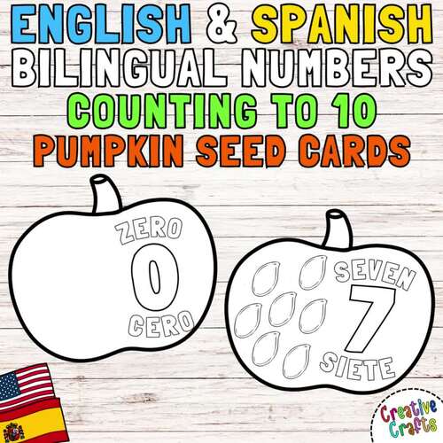 English & Spanish Bilingual Counting Numbers 0-10: 3-in-1 Fall Pumpkin ...