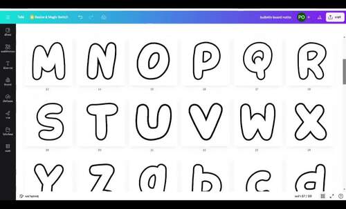Printable Bulletin Board Letters A-Z a-z 0-9 by WiseWorks | TPT