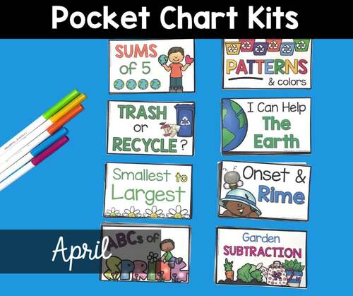 April task cards - morning tubs Earth Day April games math phonics ...