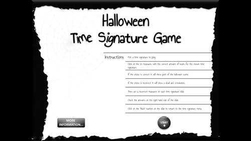 Halloween Music Game Time Signature by Iza Piano Studio | TPT