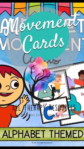 MOVEMENT CARDS - Alphabet Themed - Gross Motor Skills - Balance and ...