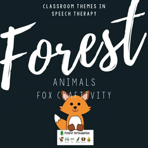 Fox Craft Woodland Forest Animals Winter Speech Therapy by Bluebird Speech