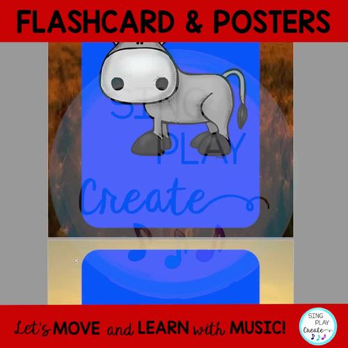 Rhythm Body Percussion Activity BUNDLE: {ICONS} (1 & 2 Sounds) Farm Animals