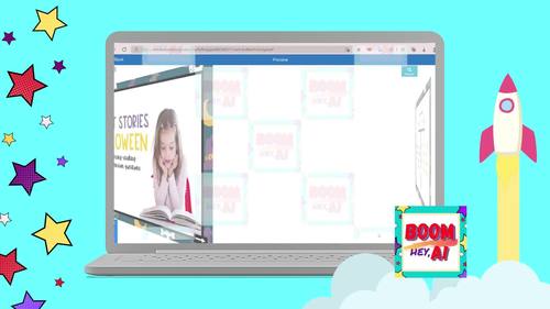 Halloween BOOM CARDS GOOGLE SLIDES speech therapy reading passage short ...