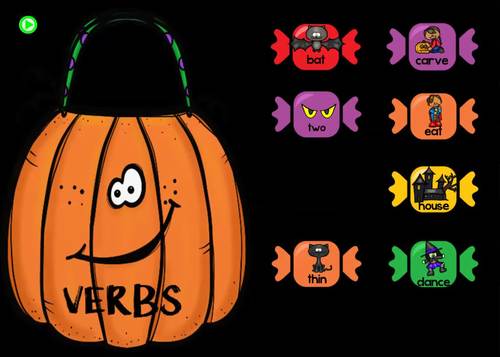 Boom Cards Halloween Themed Parts of Speech | October Nouns, Verbs ...