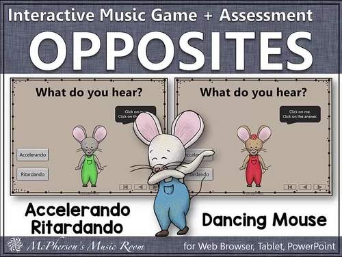 Tempo Accelerando and Ritardando Interactive Music Game {Dancing Mouse}