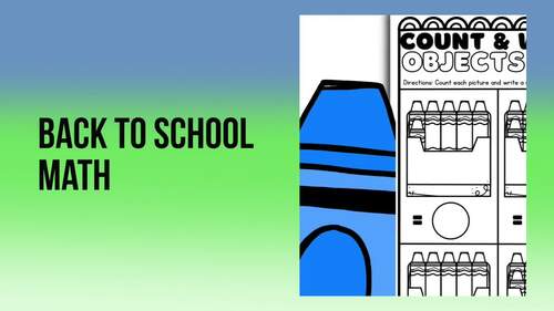 Back to School Counting | Numbers within 10 Worksheets by Serendipity ...