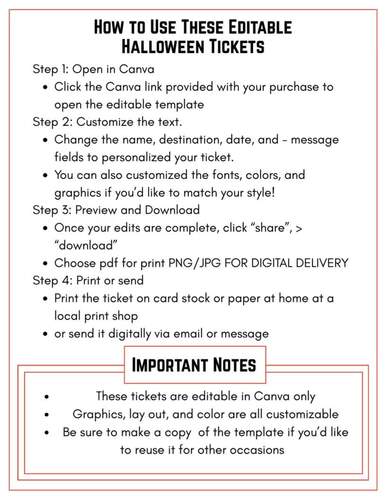 Editable Halloween Tickets | Printable Halloween Party Favor Tickets ...