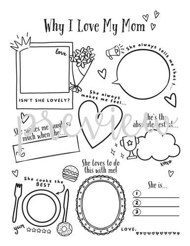 Mother's Day Questionnaire | Mother's Day Writing Craft | Mother's Day Card