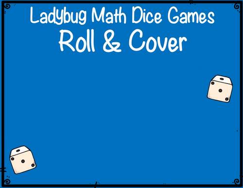 Ladybug Themed Math Center Dice Games Two & Three Addend Addition