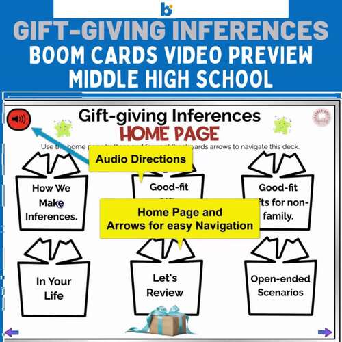 BOOM Gift Giving Inferences Perspective taking Christmas middle high school