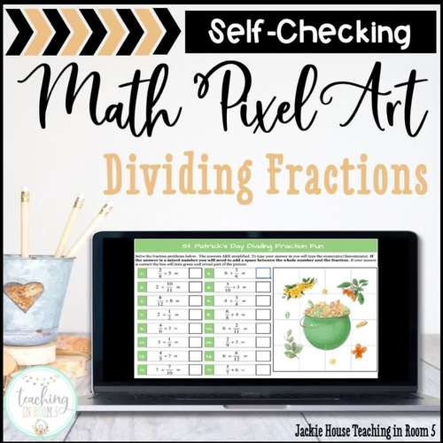 Dividing Fractions Digital Pixel Art by Teaching in Room 5 | TPT