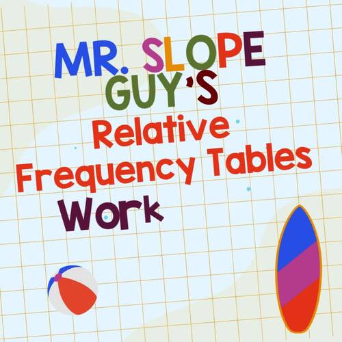 Two Way Relative Frequency Tables Worksheet by Mr Slope Guy | TPT