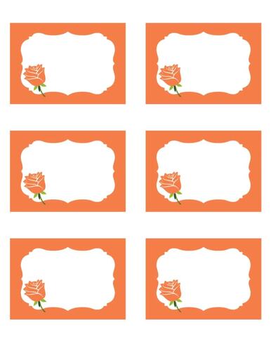 Editable Floral Rose Student Name Tags Labels Desks by Mary Momerwids