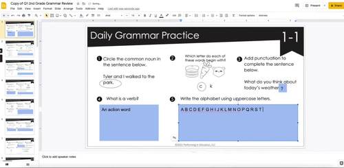 Daily Grammar Practice For 2nd Grade | Grammar Worksheets | Spiral Review