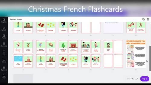 Christmas French flashcards Noël by Language Forum | TPT