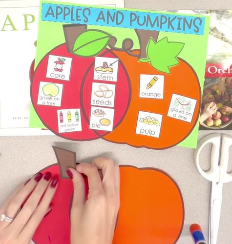 Apple Pumpkin Activity Compare and Contrast | Fall Science | FALL CRAFT