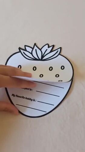 Strawberry All About Me Craft | Back to School Coloring & Writing Activity