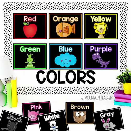 Black and Rainbow Classroom Decor Bundle by The Mountain Teacher