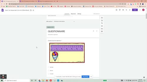 3 Quiz: La mesure Google Forms™ by Mme Bock | TPT