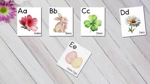 Spring-Themed Alphabet Flashcards | A–Z Letter Recognition Cards for ...