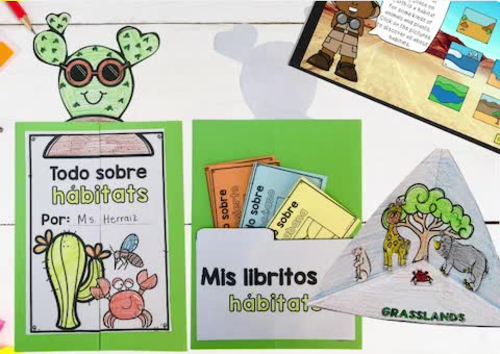 Habitats in Spanish | Animales y plantas by Ms Herraiz | TPT